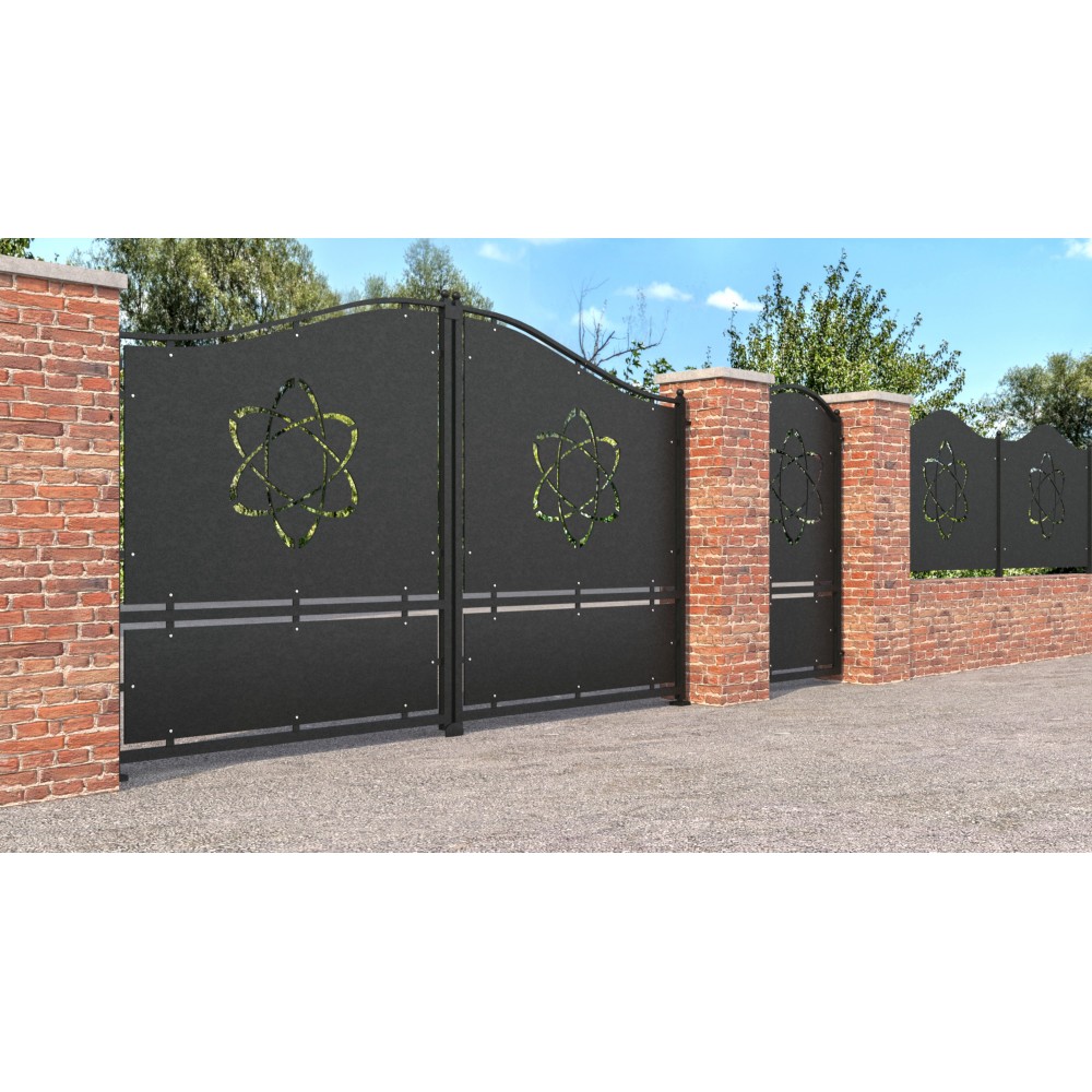 Cancello in lamiera taglio laser Modello Caraibi » FerroPietra